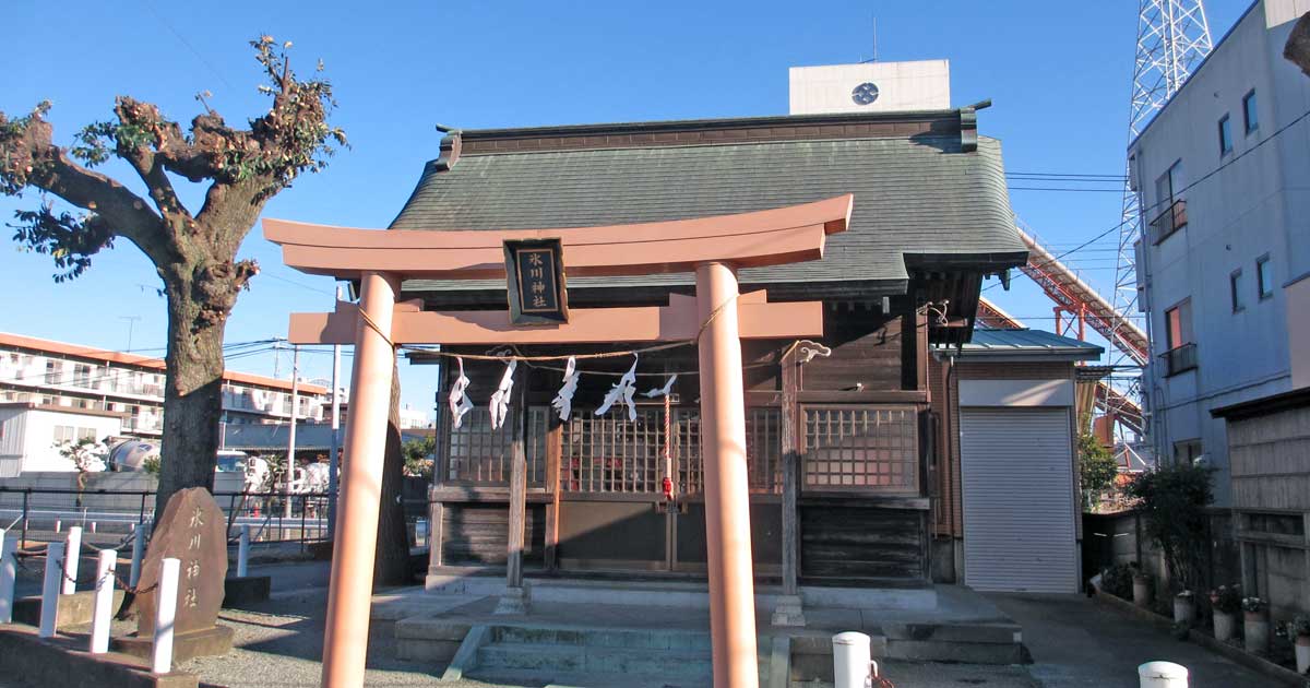氷川神社。川崎市高津区宇奈根の神社